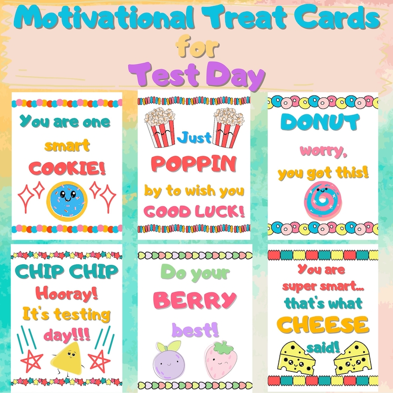 Motivational Quotes for Test Day, Encouragement Cards, Funny Gifts for ...