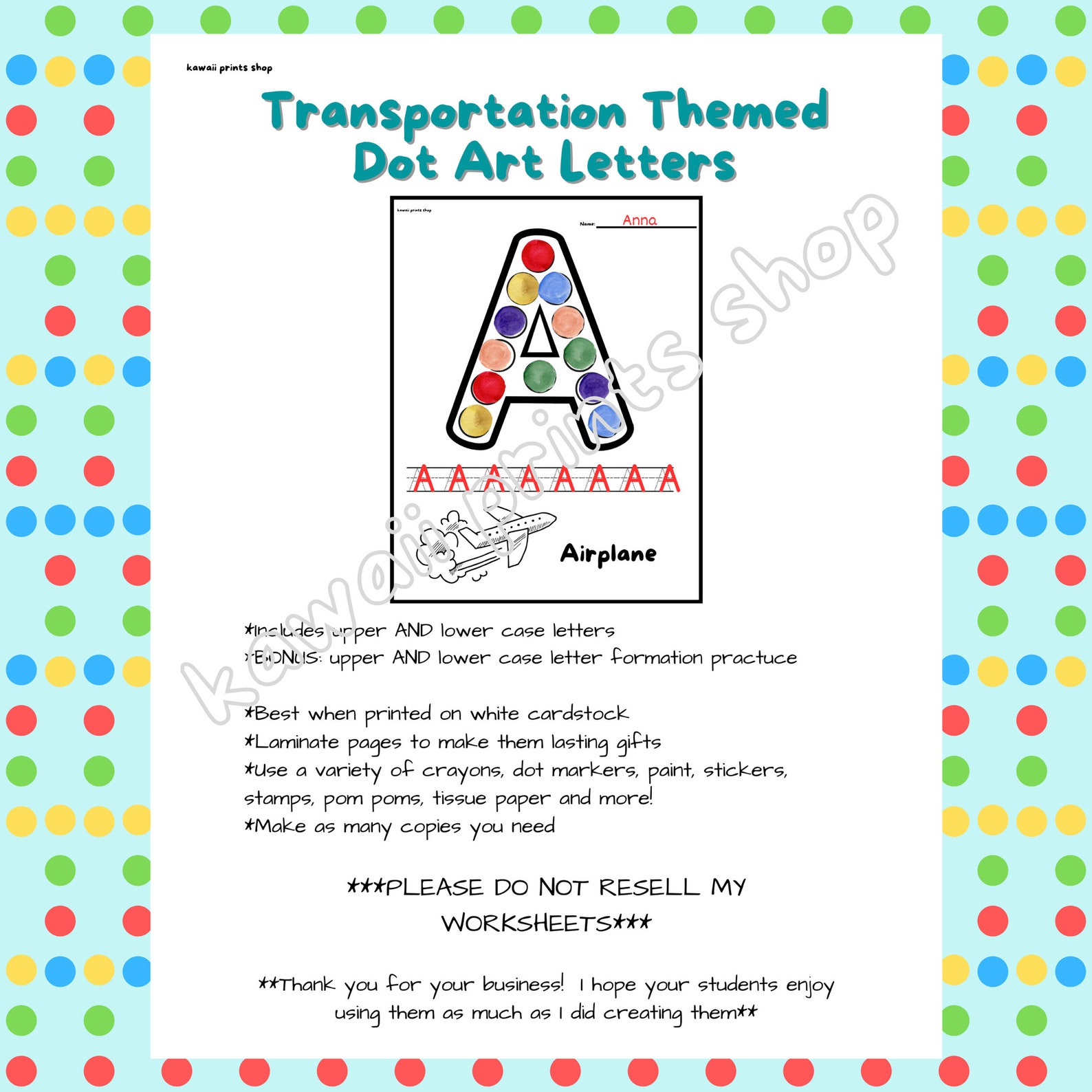 Transportation Dot Art Alphabet, Upper Case Letter Formation, Lower ...