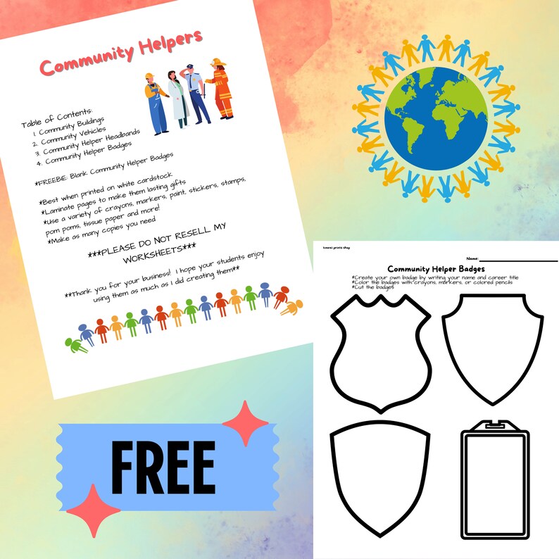 Community Helpers Crafts, Career Day Preschool Printables, Kindergarten ...