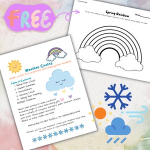 Preschool Printables for Weather, Crafts Kit, Toddler Activities ...