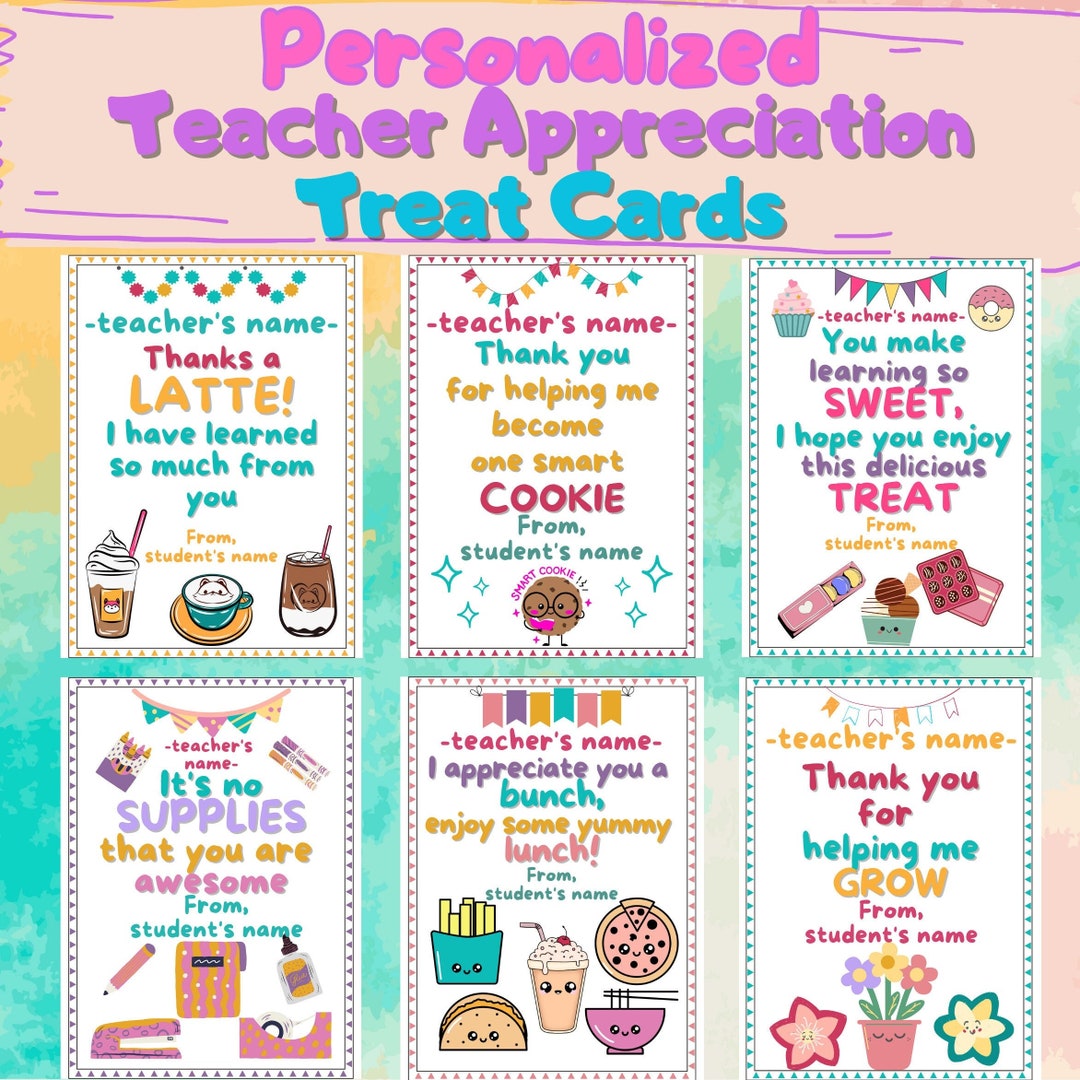 Personalized Teacher Appreciation Gift From Student, Custom Teacher ...