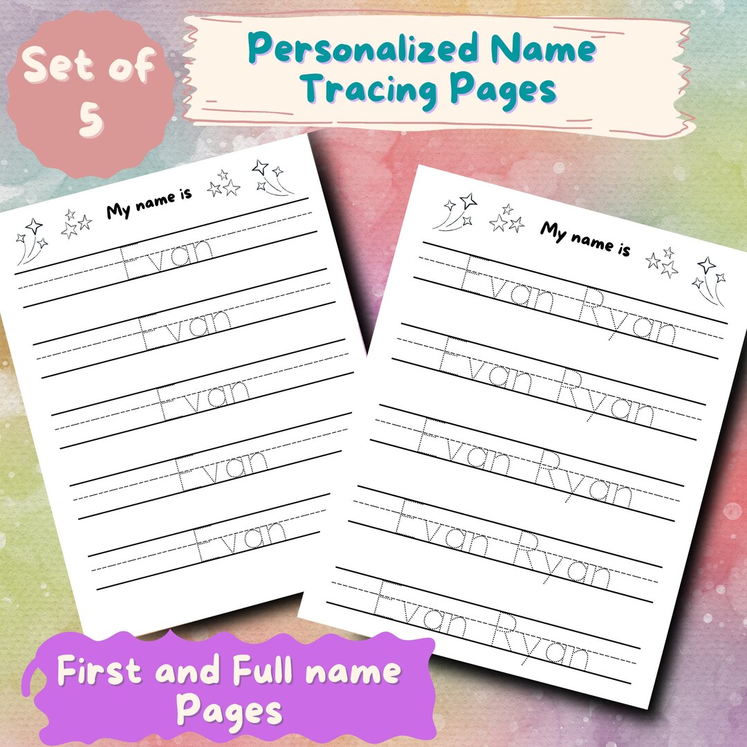 Personalized Name Practice Worksheet, Preschool Handwriting Practice ...