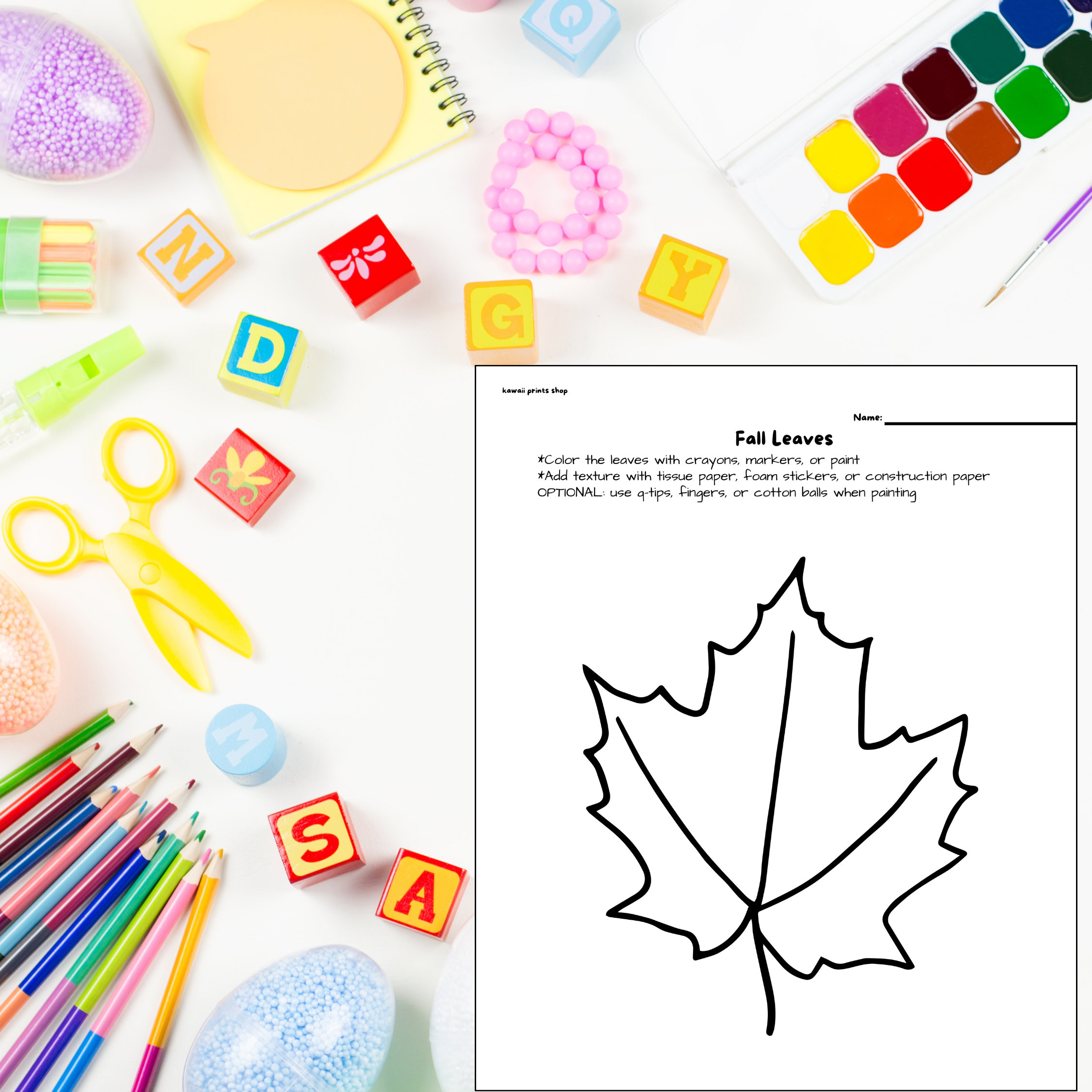 Preschool Fall Printables, Fall Crafts for Kids, Fall Art Print ...