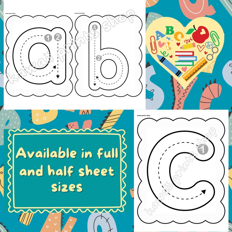 Lower Case Letter Formation Alphabet Tracing, Handwriting Font ...