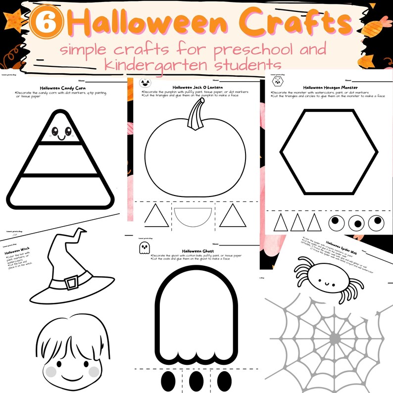 Halloween Coloring Pages, Kids Halloween Craft, Preschool Activities ...