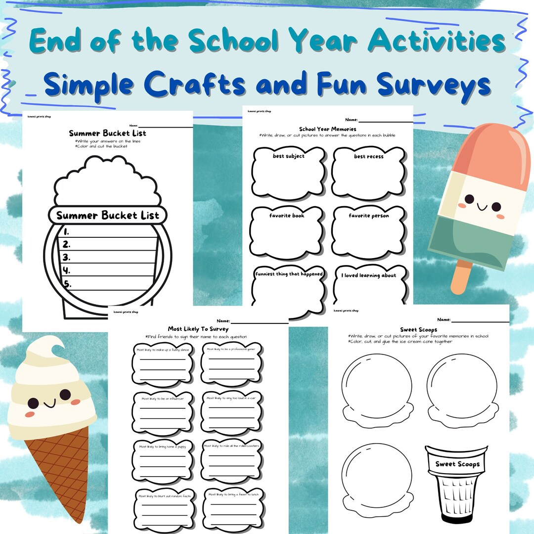 End of the School Year Activities, Memory Print, Kids Crafts ...