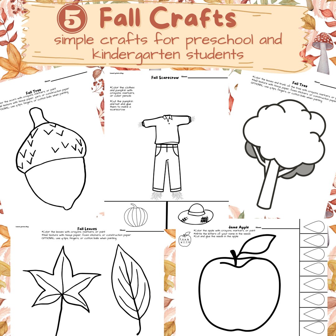 Fall Crafts for Kids, First Day of School, Preschool Prints ...