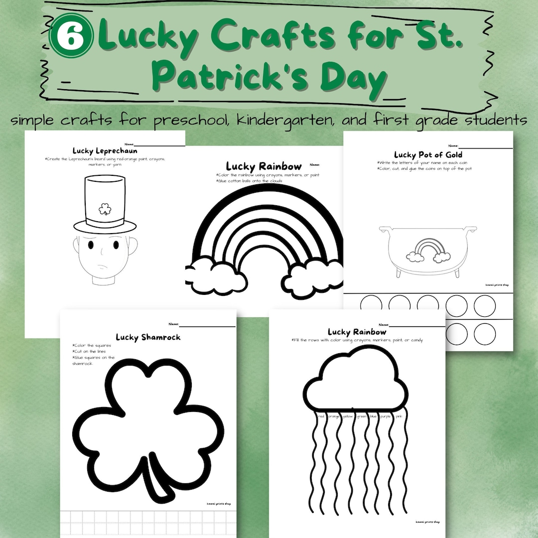 St. Patrick's Day Crafts for Kids, Preschool Activities, Kindergarten ...