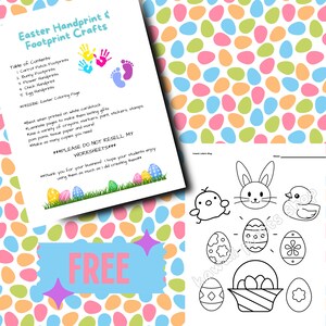Easter Handprint Crafts, Footprint Bunny, Preschool Printable ...