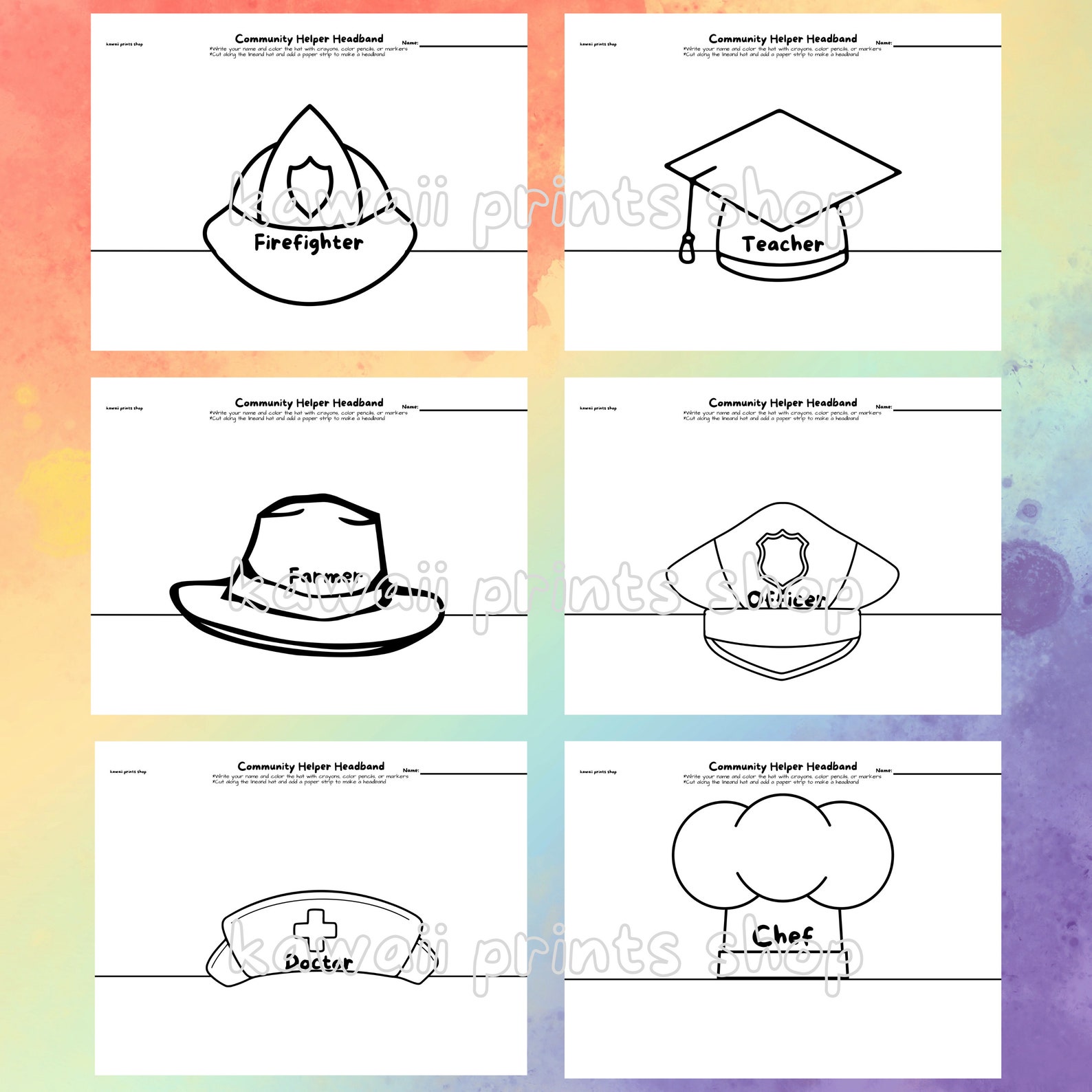 Community Helpers Crafts, Career Day Preschool Printables, Kindergarten ...