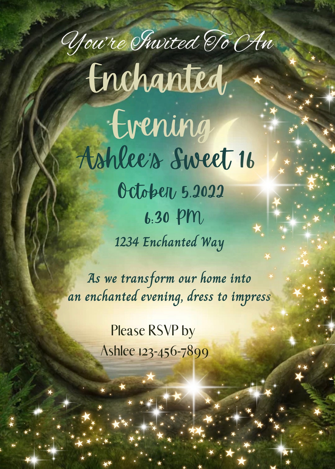 Enchanted Forest Invitation Digital ONLY - Etsy