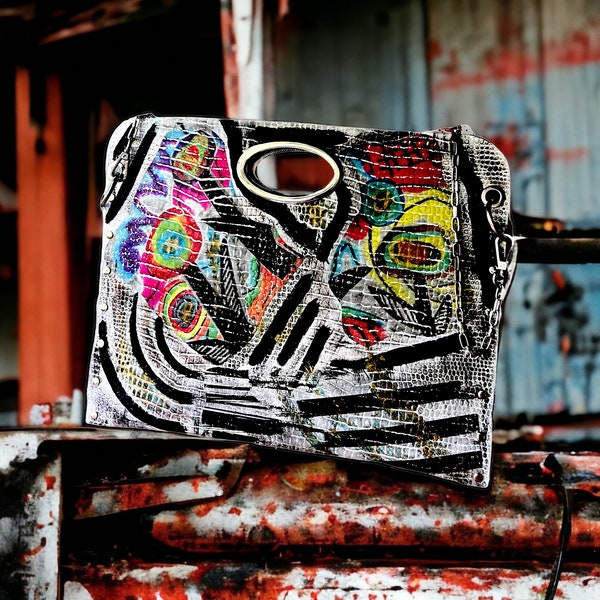 Hand Painted Handbag - Etsy