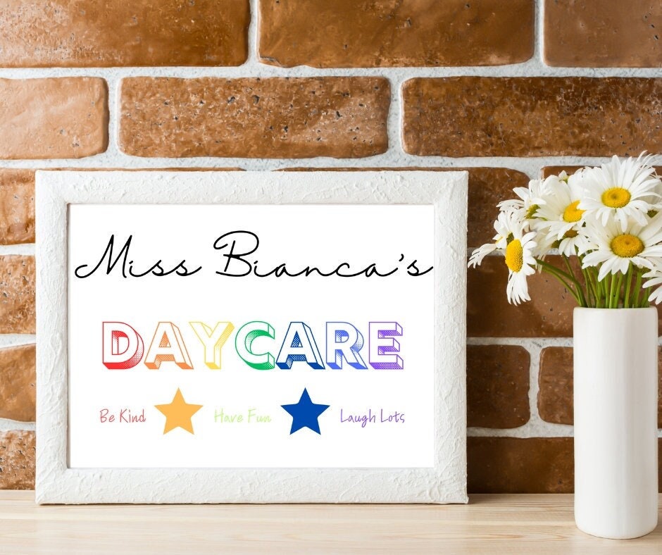 Welcome to Daycare Sign Daycare Sign Daycare Provider Gift - Etsy