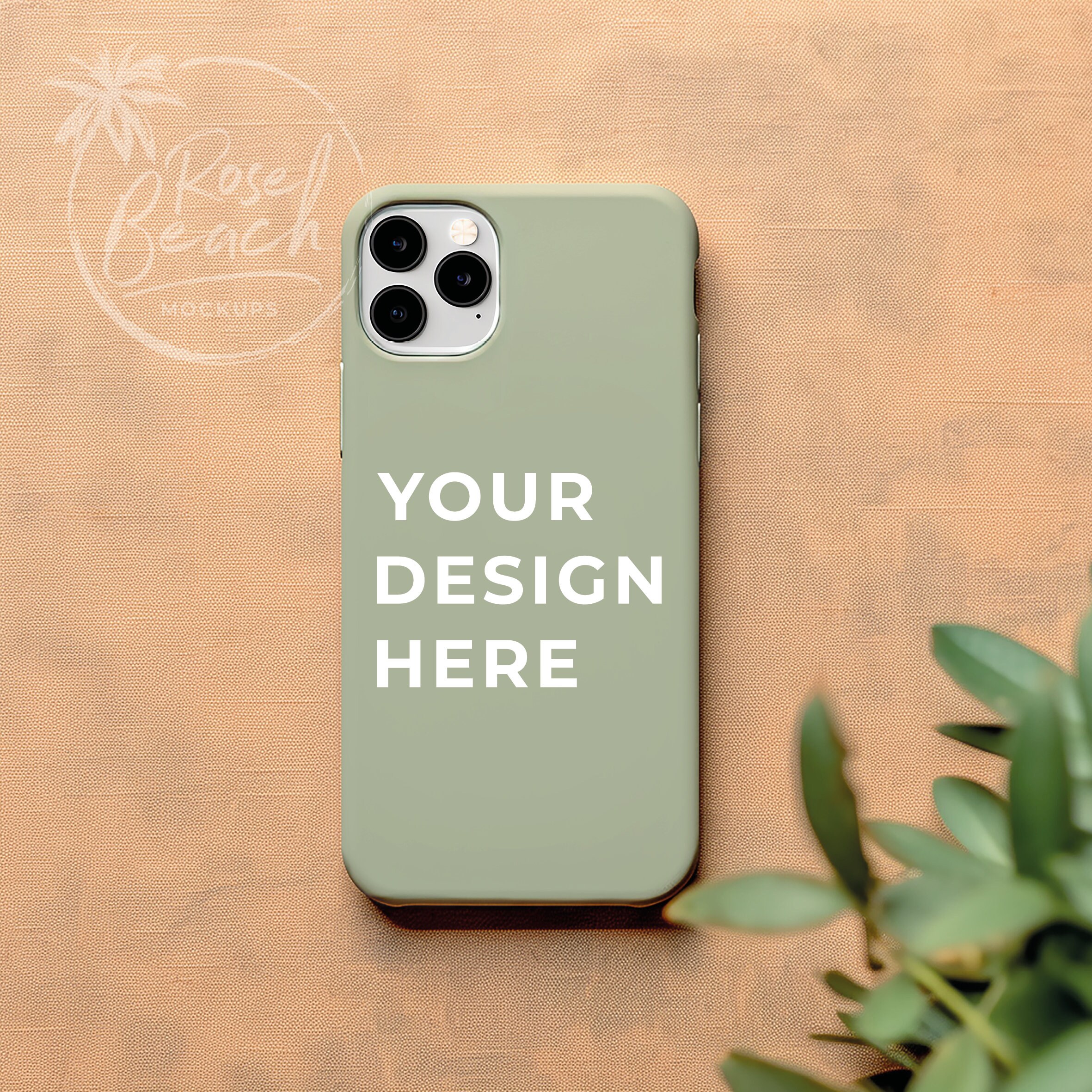 IPhone Case Mockup iPhone Back Mockup Green Phone Case Mockup Smart ...