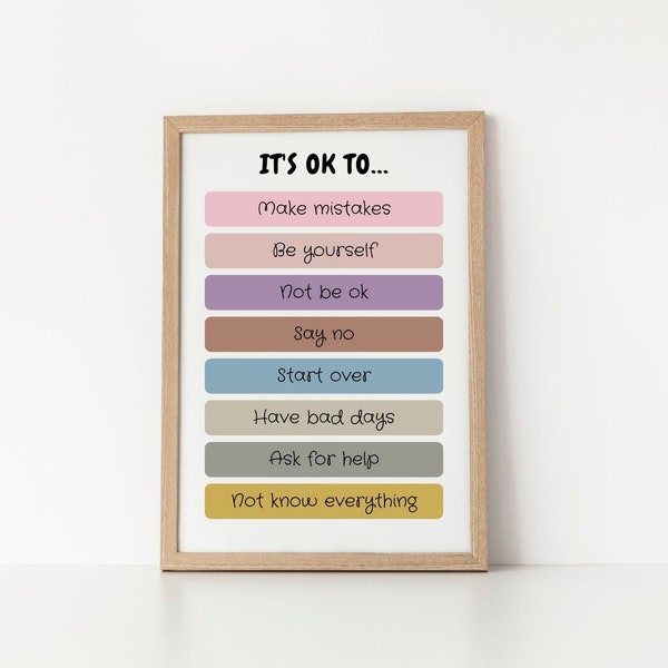 It is Okay to Poster - Etsy