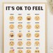 Printable Classroom Decor, Feelings Chart Poster, Wall Art Emotions ...