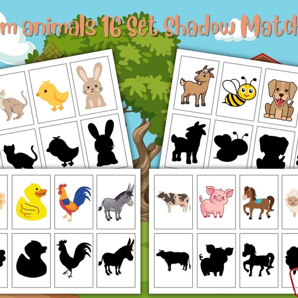 Montessori Animals and Matching Cards - Etsy
