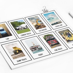 Printable Vehicles 46 Flashcards for Kids Transport Learning Flash ...
