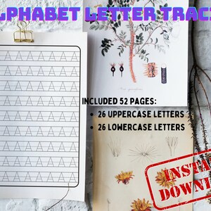 Printable Alphabet Letters Tracing Uppercase and Lowercase Worksheet ...