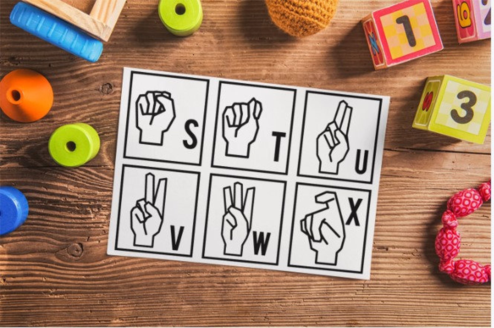 Printable ASL Alphabet Sign Language Letters and Numbers 0-9 Flashcard ...