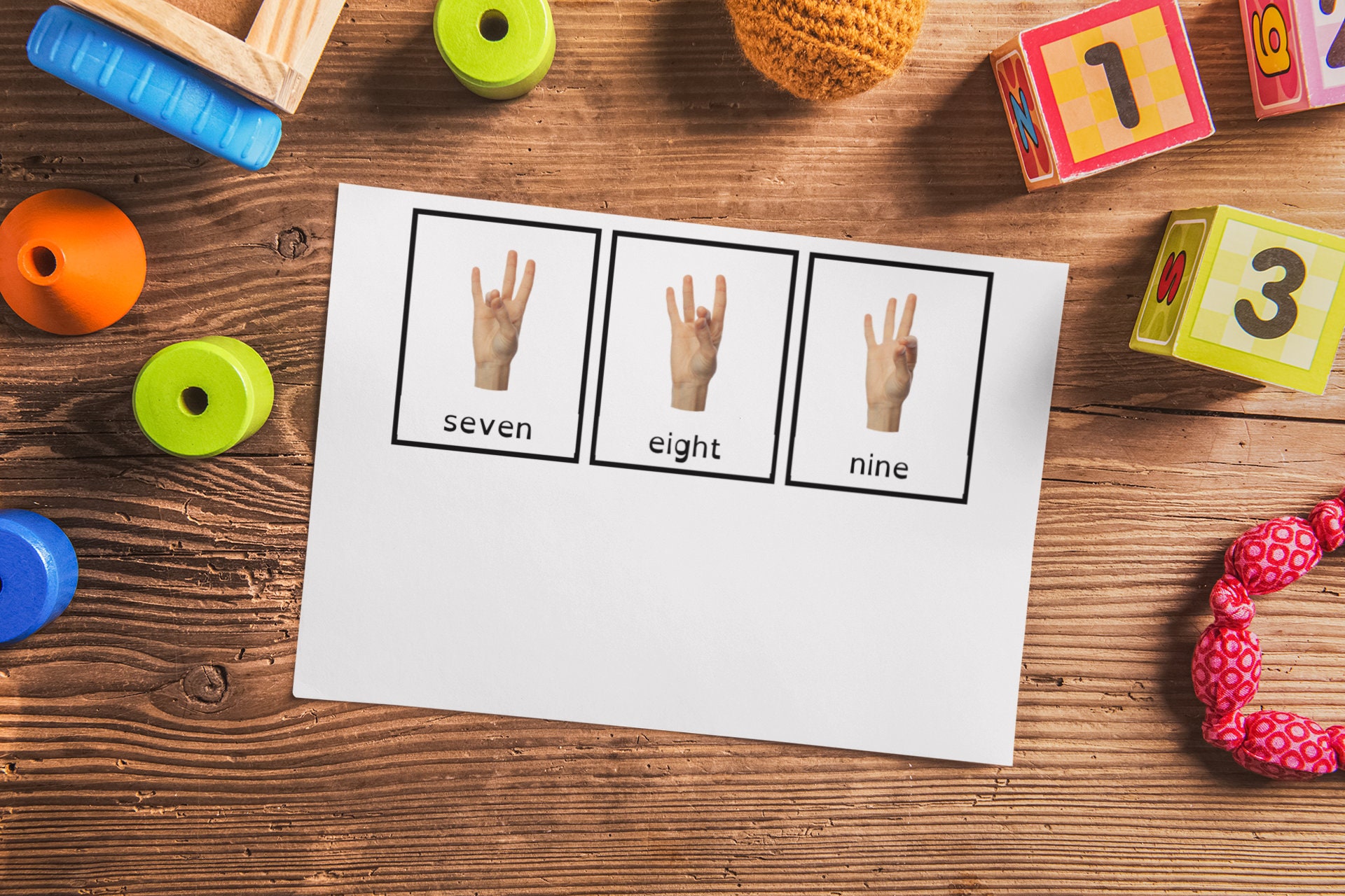 Printable ASL Alphabet Sign Language Letters and Numbers 0-9 Flashcard ...