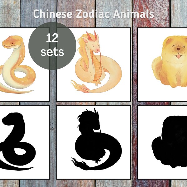Printable Flashcards Chinese Zodiac - Etsy