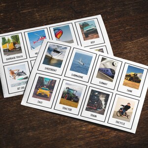 Printable Vehicles 46 Flashcards for Kids Transport Learning Flash ...