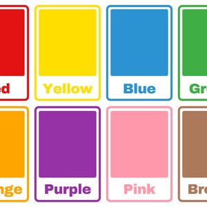 Colors Flashcards Printable for Kids Montessori Cards Learning - Etsy