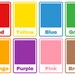 Colors Flashcards Printable for Kids Montessori Cards Learning - Etsy
