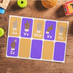 Printables Sign Language Alphabet Flashcards, ASL Flash Cards, ABC ...