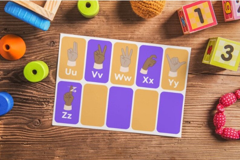 Printables Sign Language Alphabet Flashcards, ASL Flash Cards, ABC ...