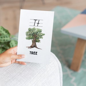 Printable Watercolor Alphabet Cards Classroom Poster Set - Etsy