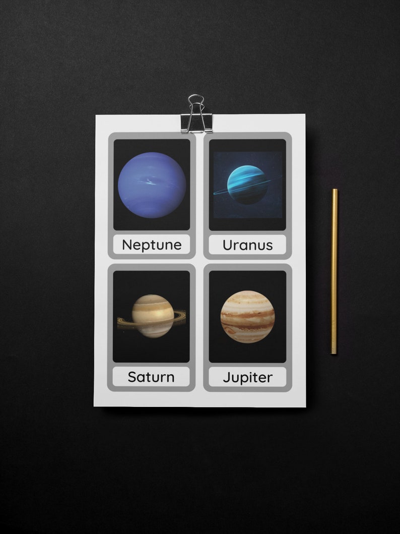 Tarjetas didácticas del sistema solar imprimibles 8 planetas Recursos ...