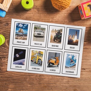 Printable Vehicles 46 Flashcards for Kids Transport Learning Flash ...