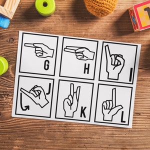 Printable ASL Alphabet Sign Language Letters and Numbers 0-9 Flashcard ...