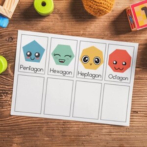 12 Cute Shape Flashcards Printable for Kids Montessori Flash Cards ...