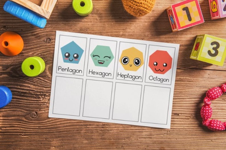 12 Cute Shape Flashcards Printable for Kids Montessori Flash Cards ...