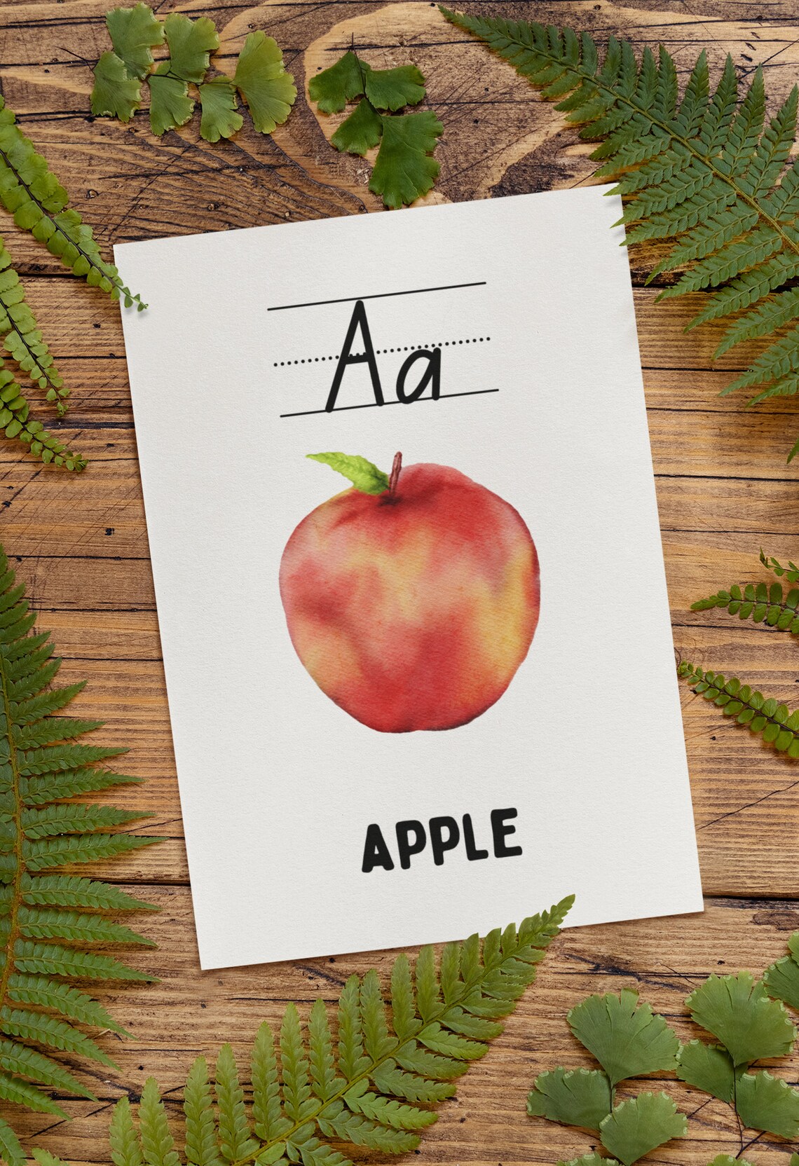 Printable Watercolor Alphabet Cards Classroom Poster Set - Etsy