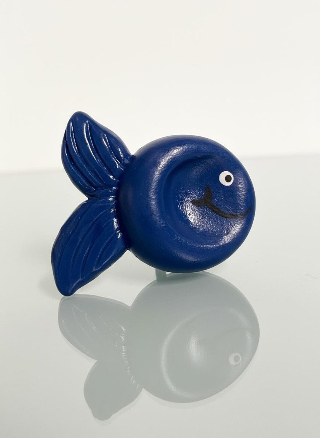 Handmade Blue Fish Worry Stone – Polymer Clay Fidget, Anxiety Relief - Etsy