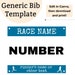 Printable Race Bib Template Editable Running Bib Canva Template - Etsy