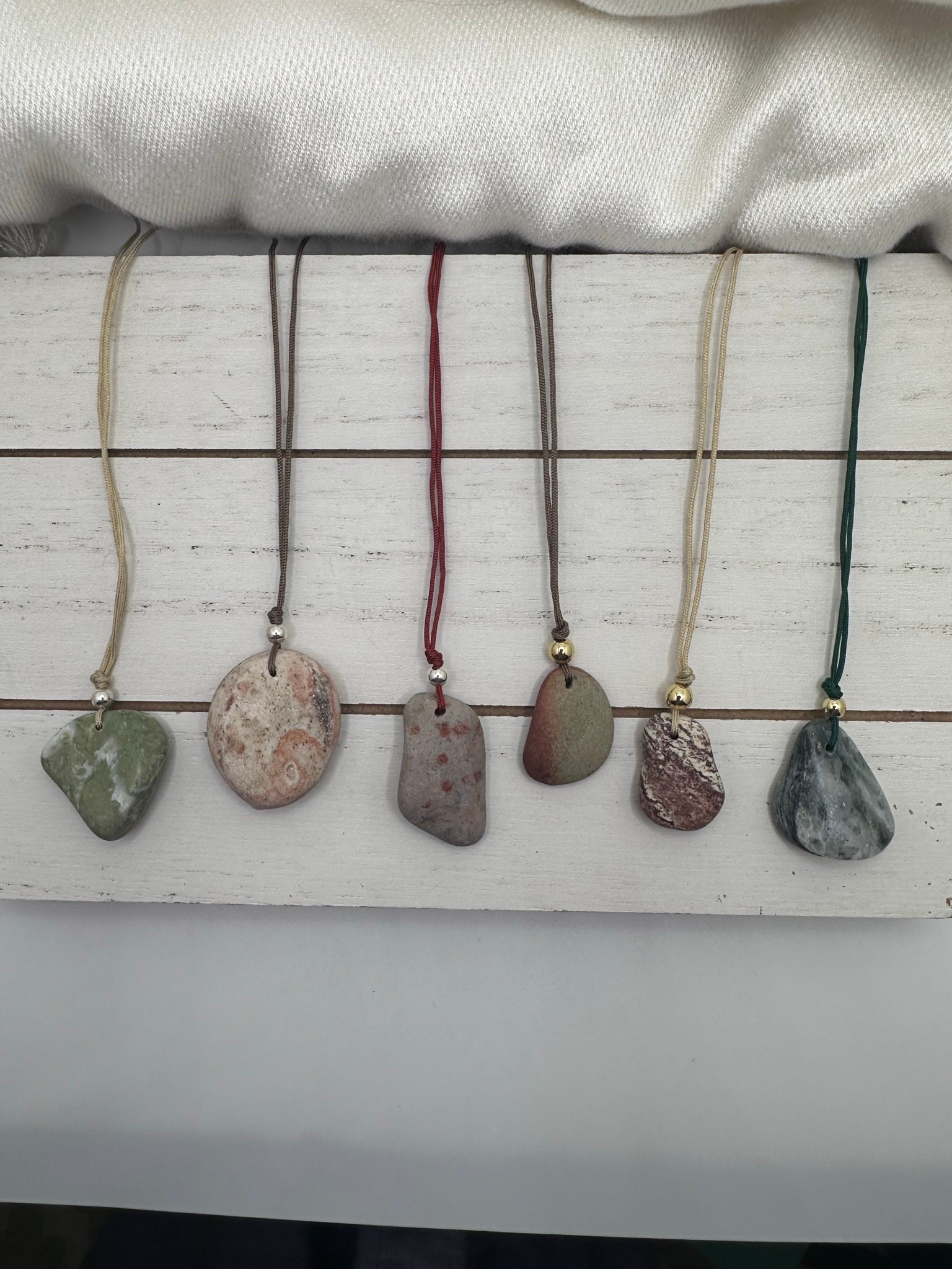Beach Stone Pendant Raw Stone Necklace Beach Pebble Jewelry PNW Found ...