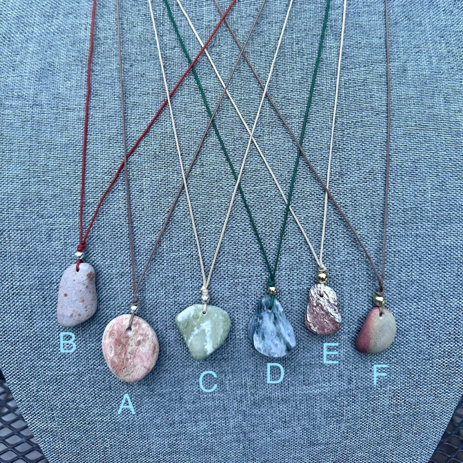 Beach Stone Pendant Raw Stone Necklace Beach Pebble Jewelry PNW Found ...