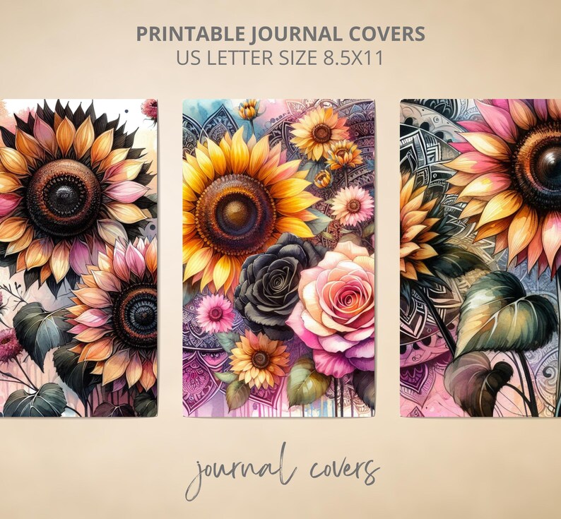 Journal Cover Template, 150+, Printable PNG Bundle, Book Cover Png, KDP ...