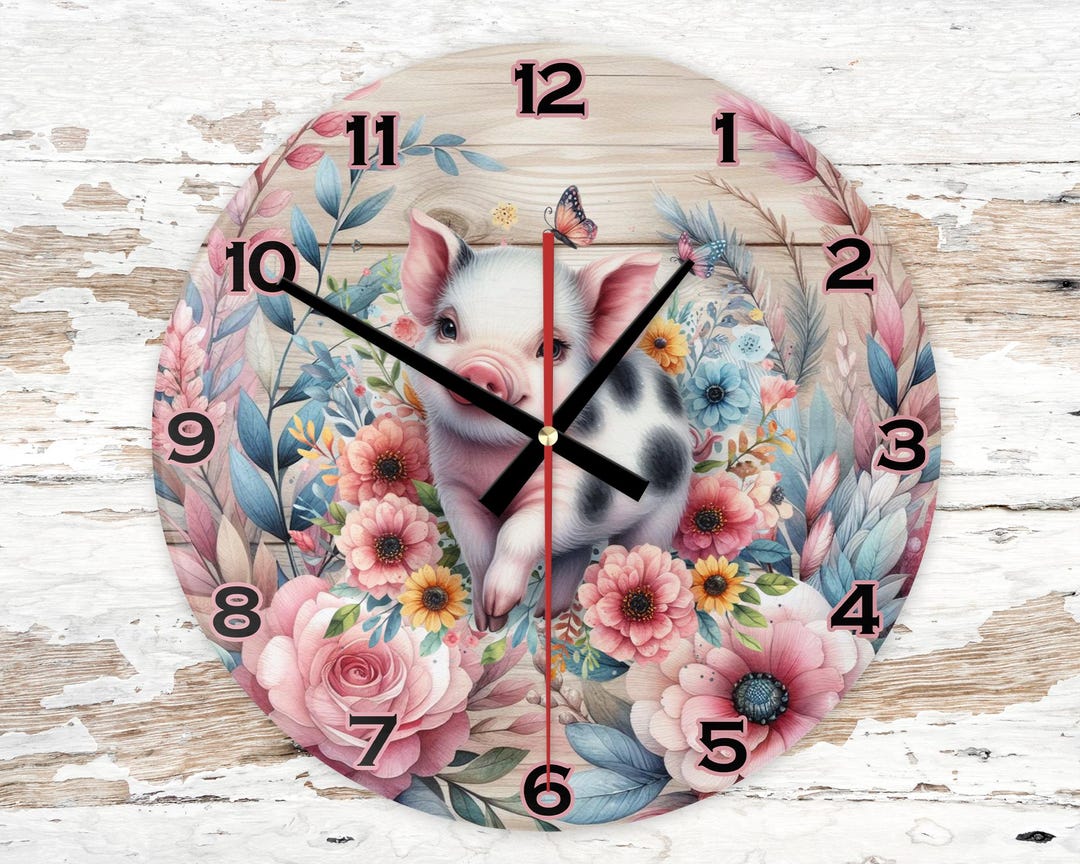 Digital Clock PNG, Sublimation Design, Printable Wall Clock ...