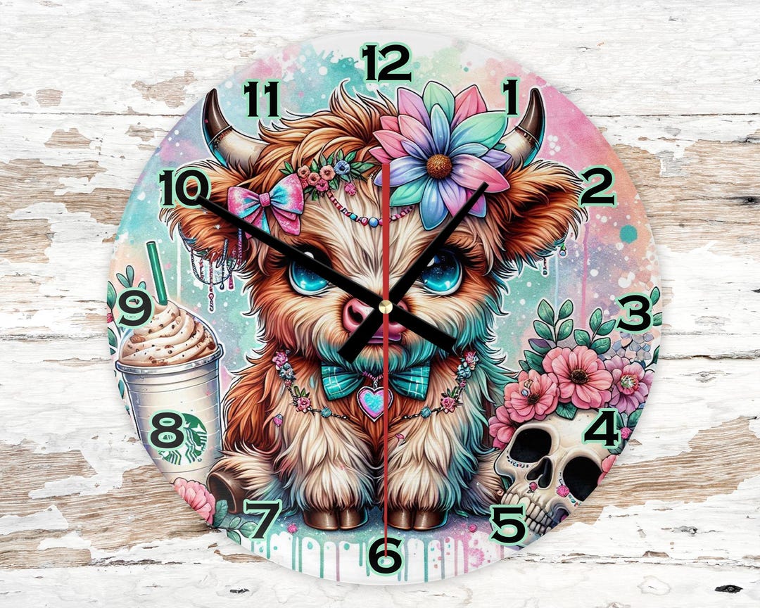 Digital Clock PNG, Sublimation Design, Printable Wall Clock ...