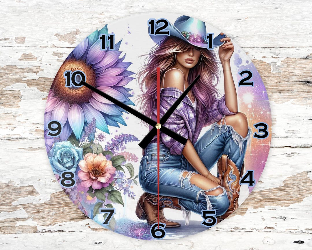 Digital Clock PNG, Sublimation Design, Printable Wall Clock ...