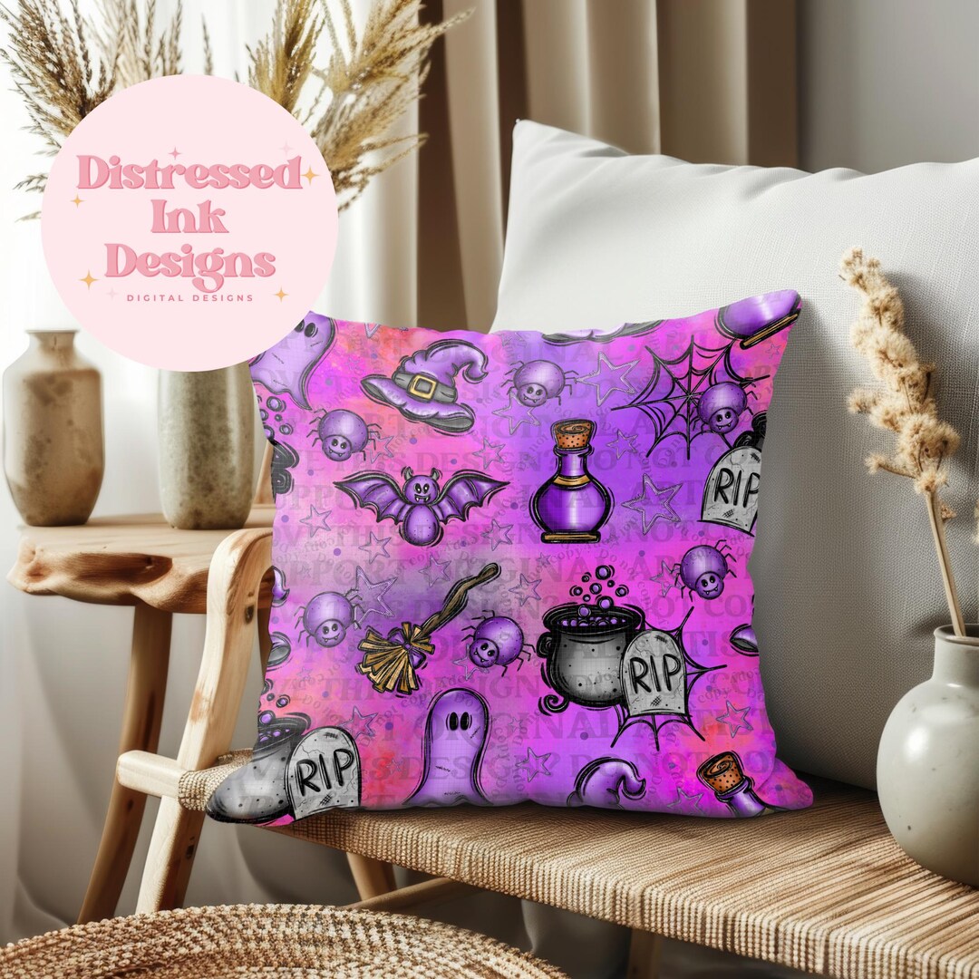 Seamless Halloween RIP Pattern PNG | Cute Halloween Digital Paper ...