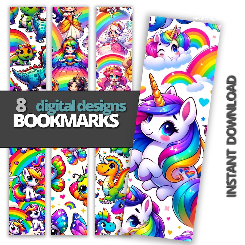 Kids Literary Bookmarks - Etsy