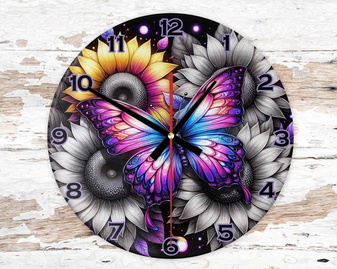 Digital Clock PNG, Sublimation Design, Printable Wall Clock ...
