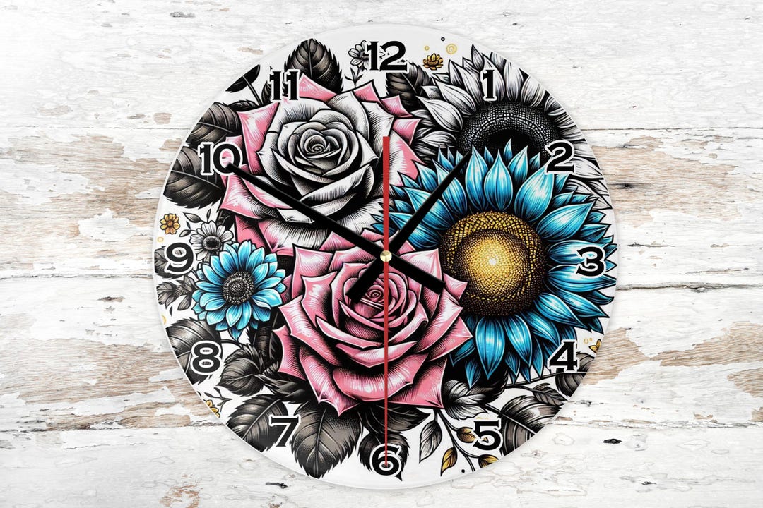 Digital Clock PNG, Sublimation Design, Printable Wall Clock ...